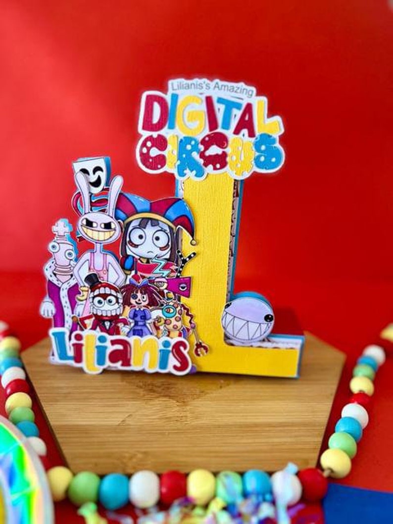 Amazing Digital Circus Letter3d Amazing Digital Circus Birthday - Etsy