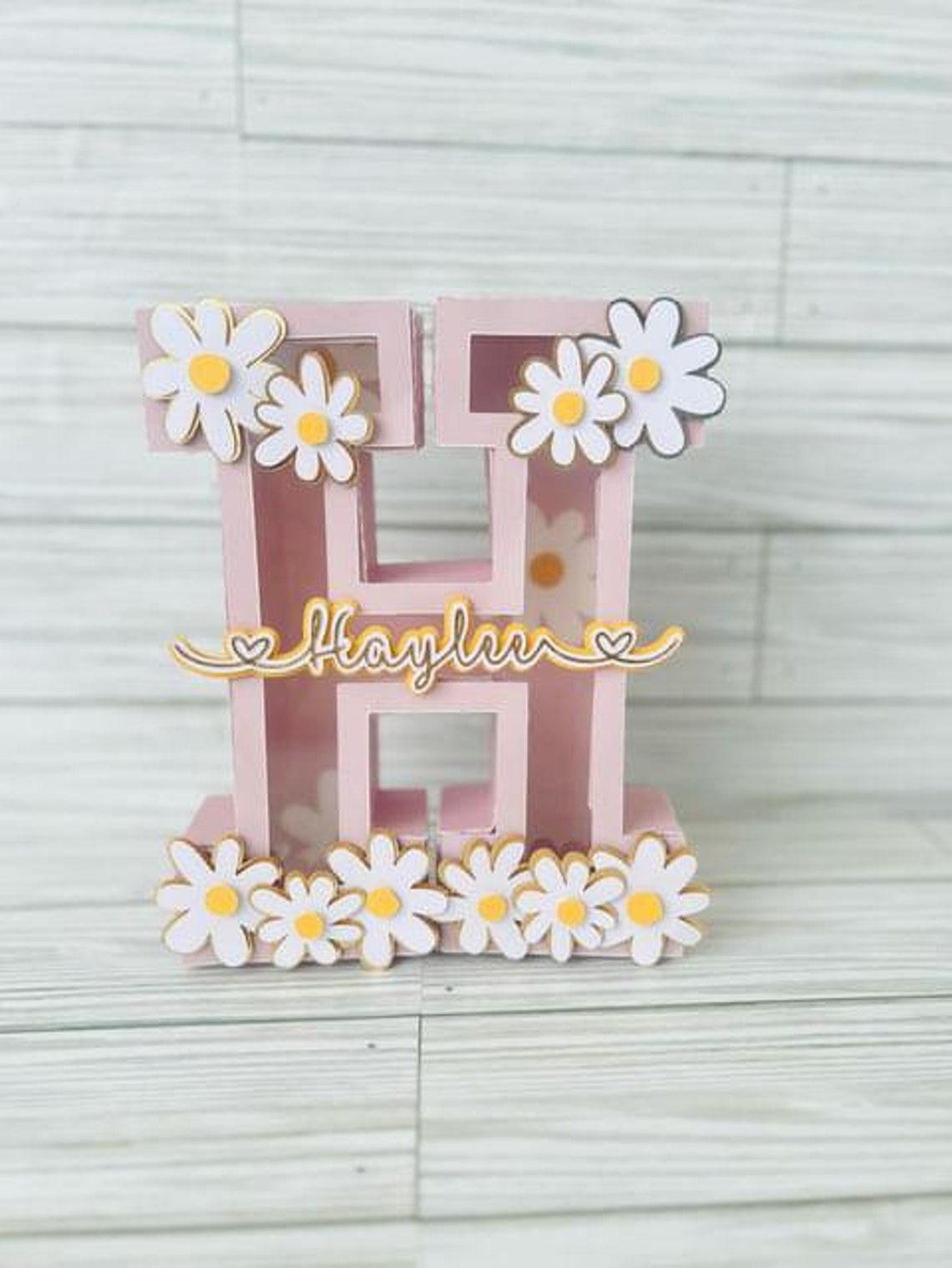 Daisy Flower Letter 3D Daisy Flower Birthday - Etsy