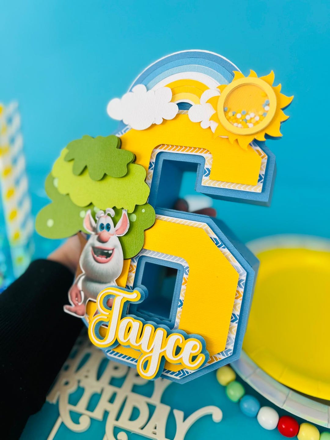Booba Letter 3D- Booba Birthday - Etsy