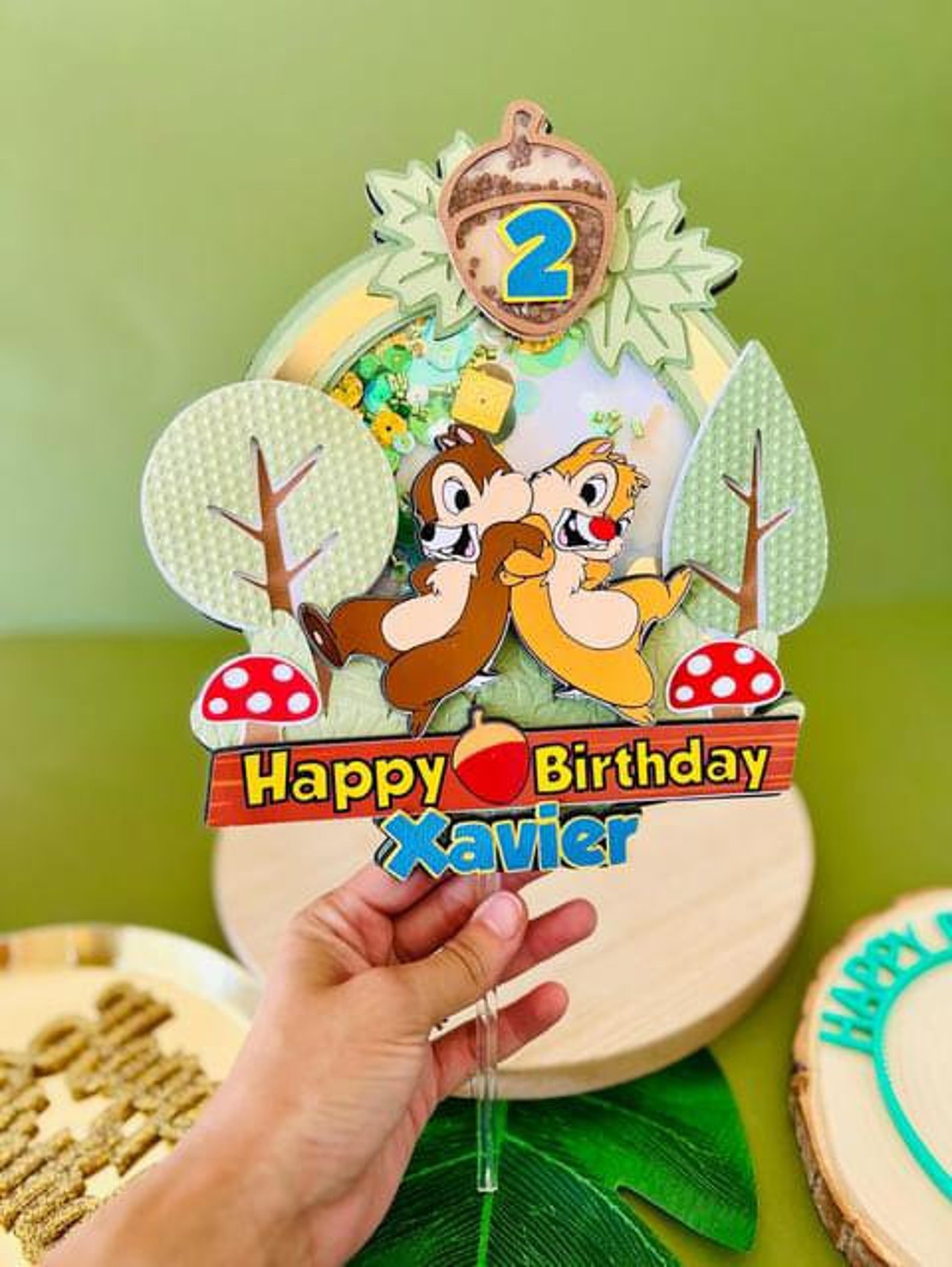 Chip and Dale Cake Topper Shaker Chip and Dale Party Chip and Dale ...