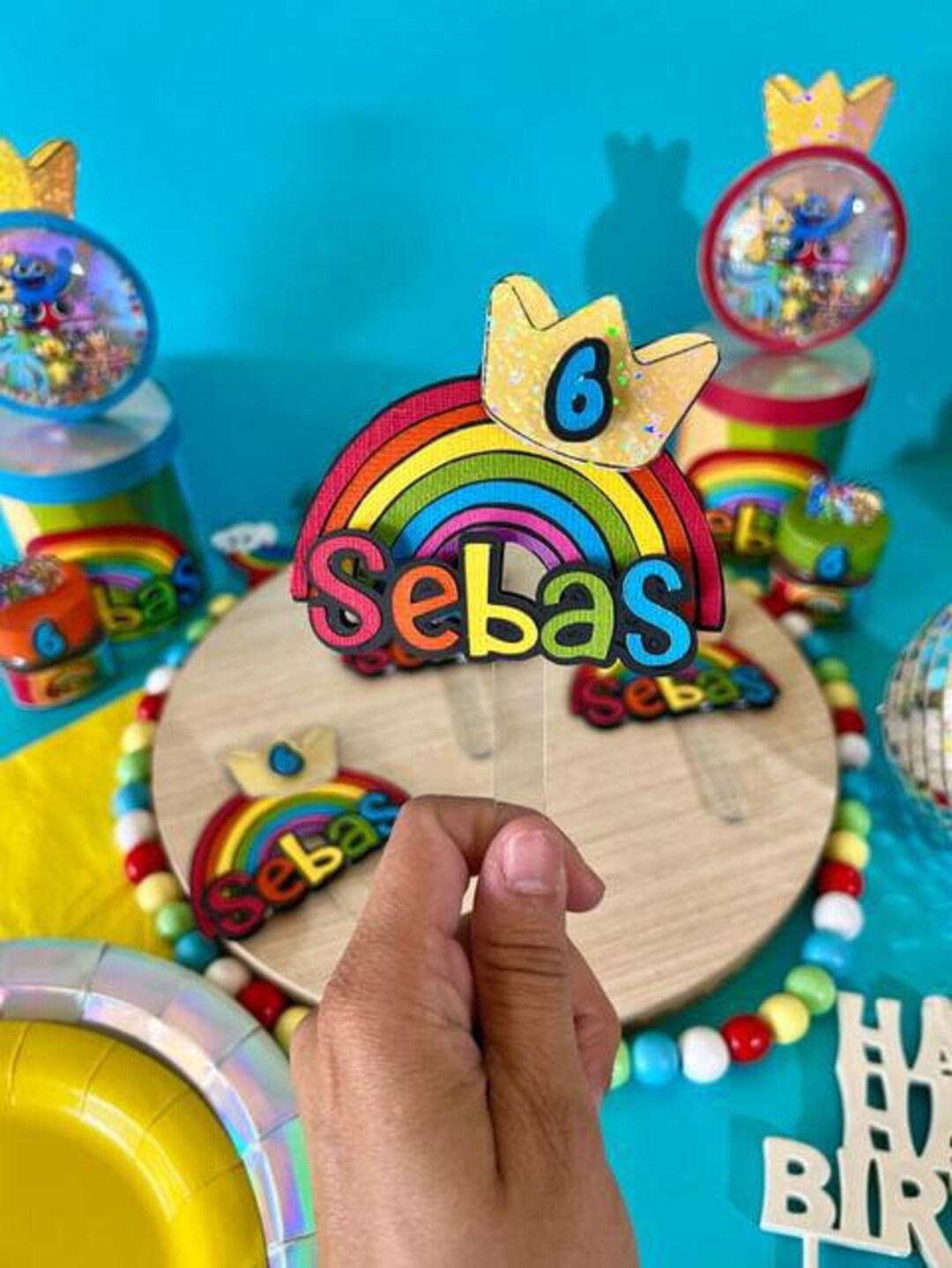 Rainbow Friends Cupcake Topper Rainbow Friends Birthday - Etsy