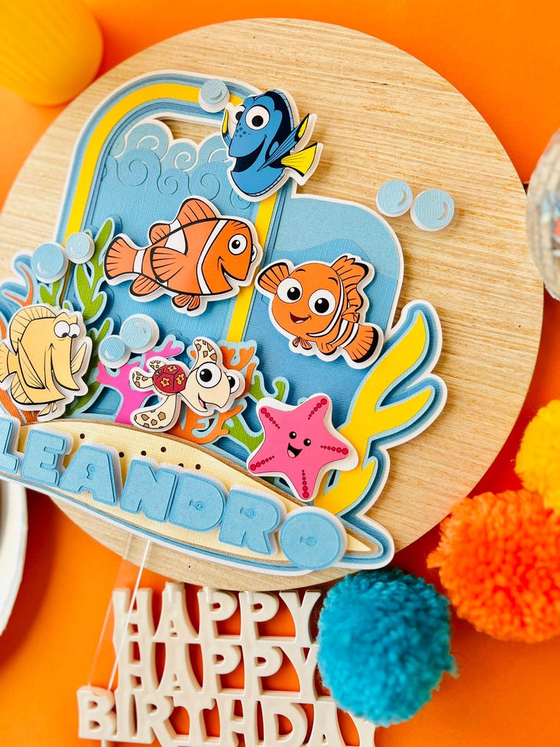 Nemo Cake Topper Finding Nemo Party - Etsy