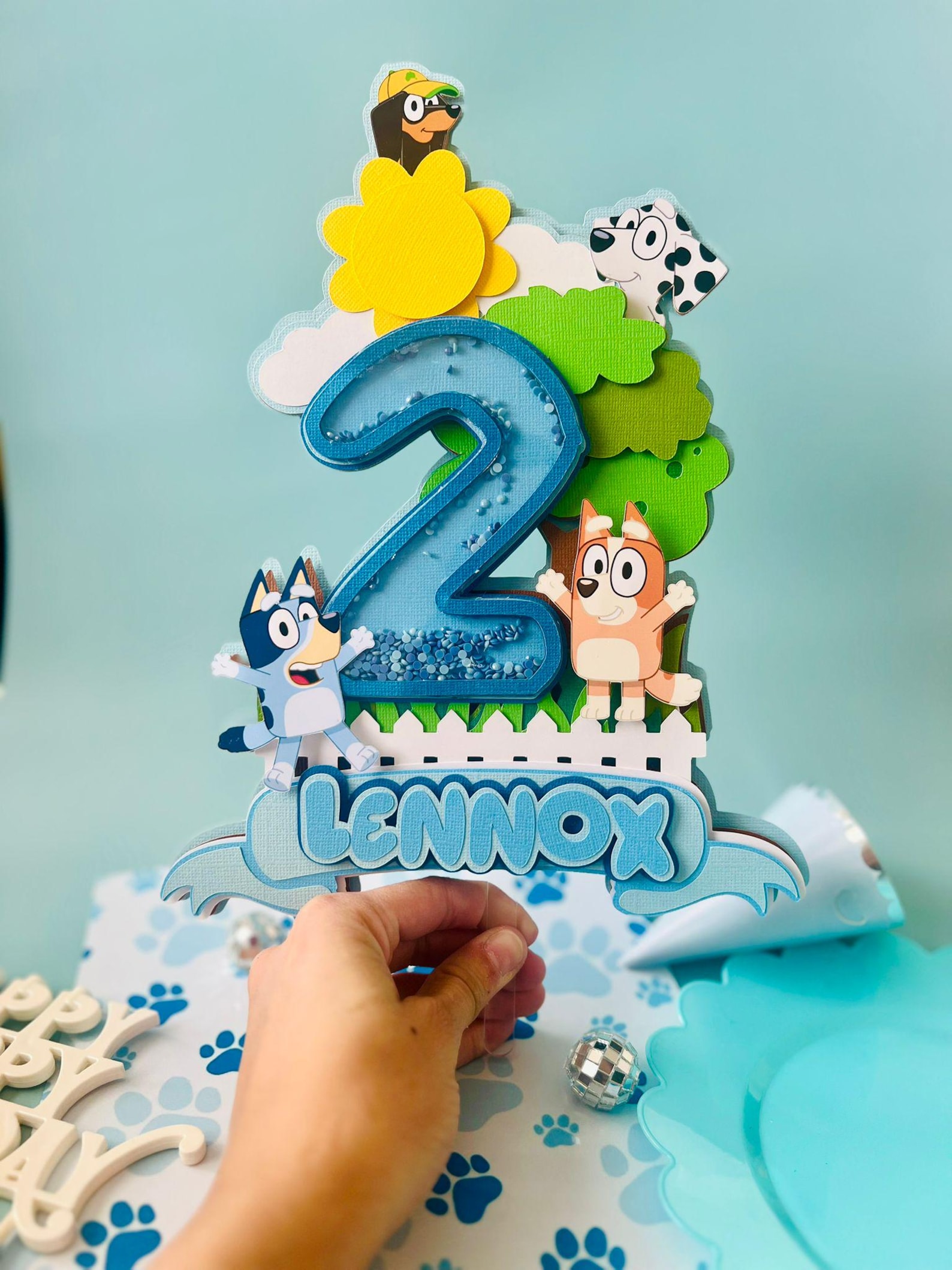 Bluey Cake Topper Shaker- Bluey Birthday- Bluey Party - Etsy