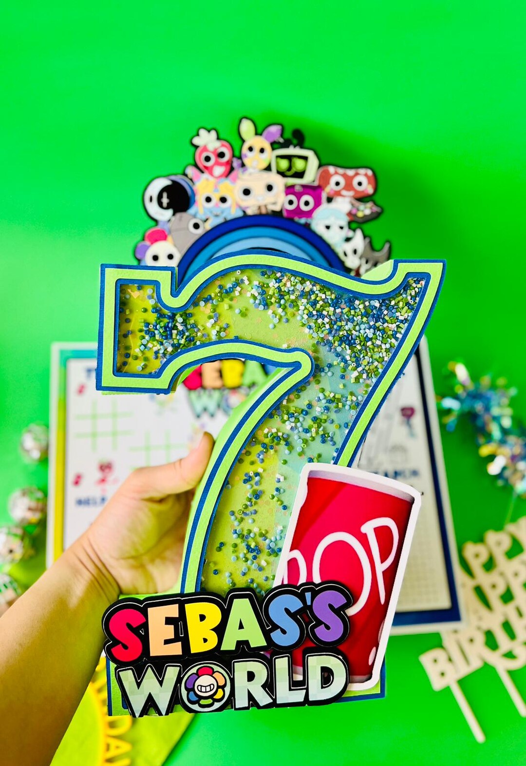 Dandys World Number 3D- Dandys World Party-dandys World Birthday - Etsy