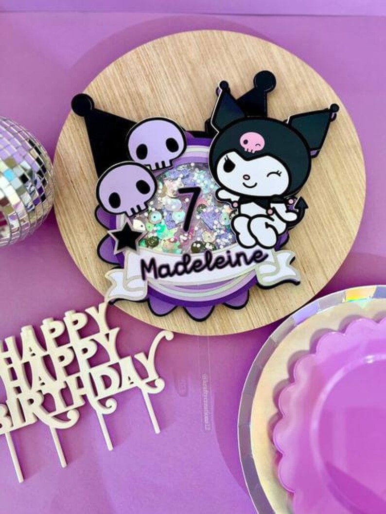 Kuromi Cake Topper Shaker Kuromi Party Kuromi Birthday - Etsy
