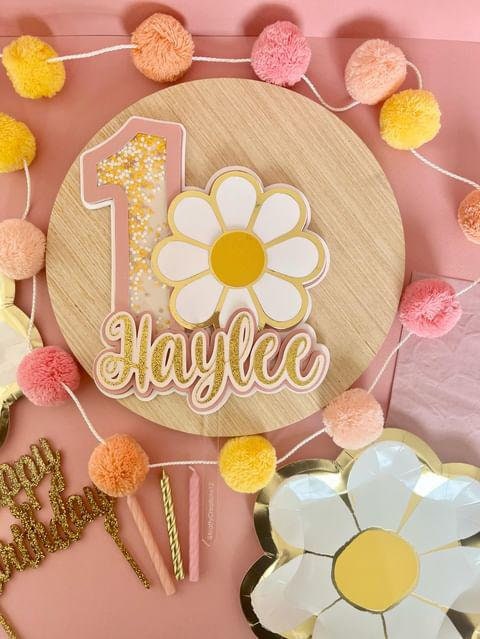 Daisy Flower Cake Topper Daisy Flower Party Daisy Flower Birthday - Etsy