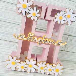 Daisy Flower Letter 3D- Daisy Flower Birthday - Etsy