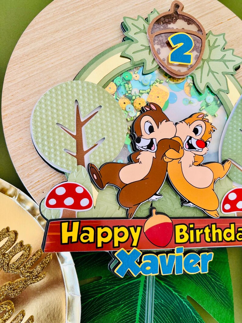 Chip and Dale Cake Topper Shaker- Chip and Dale Party- Chip and Dale ...