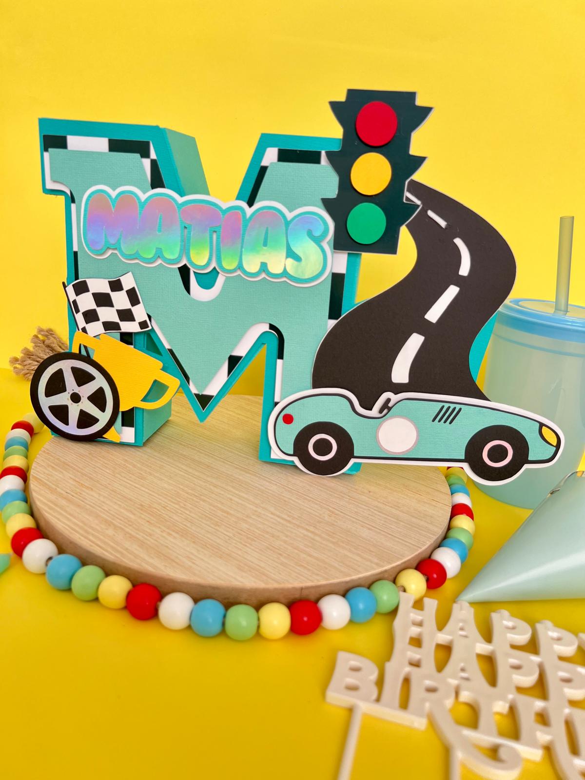 Race Car Letter 3D- Race Car Birthday - Etsy