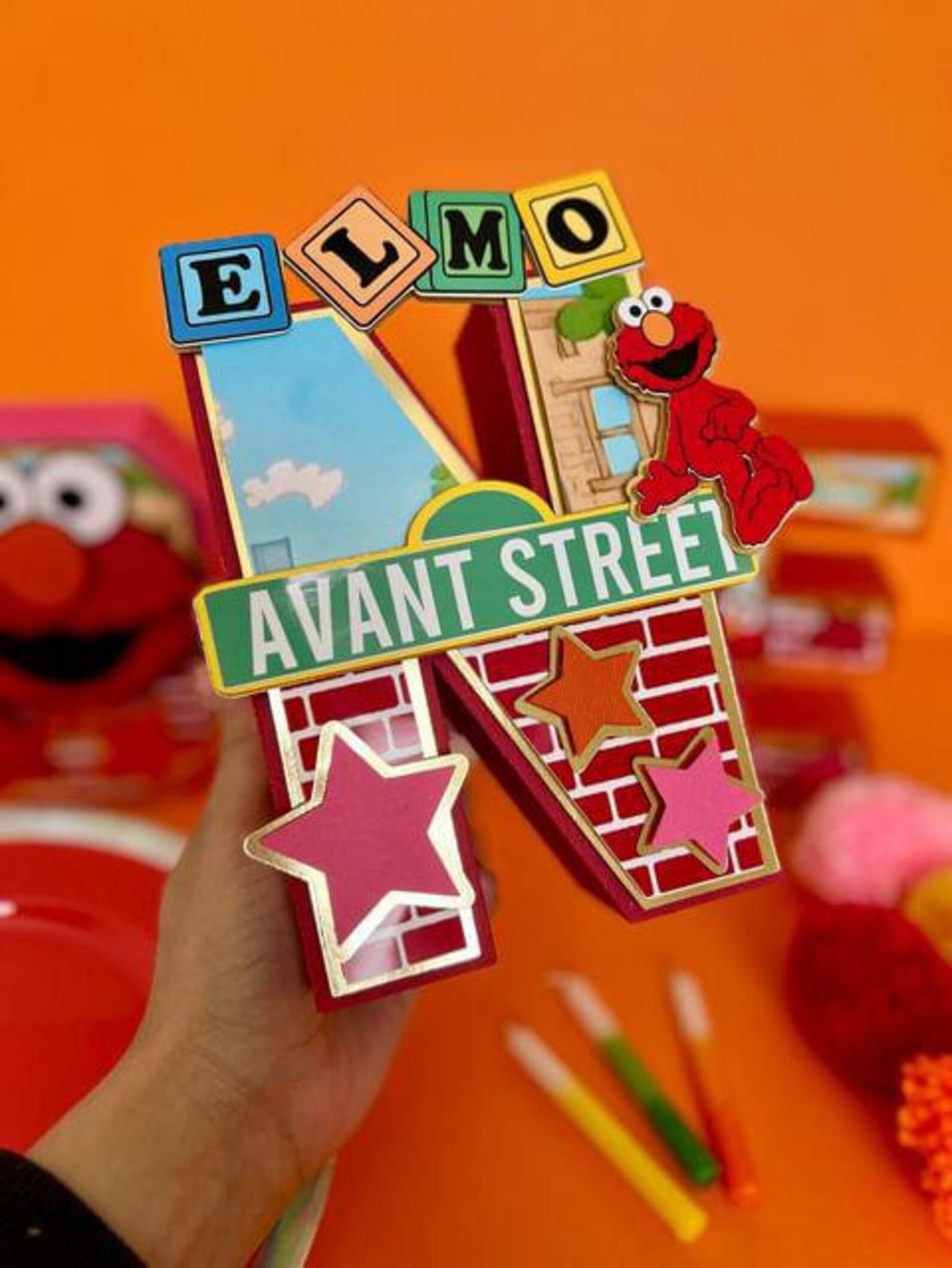 Elmo Letter 3D Elmo Party Elmo Birthday - Etsy
