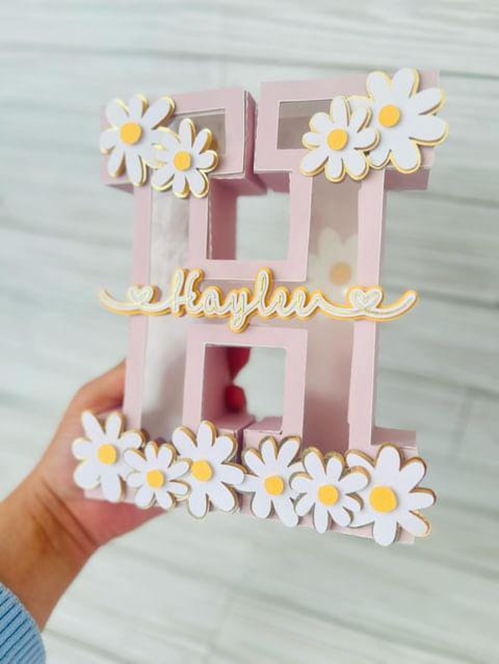 Daisy Flower Letter 3D Daisy Flower Birthday - Etsy