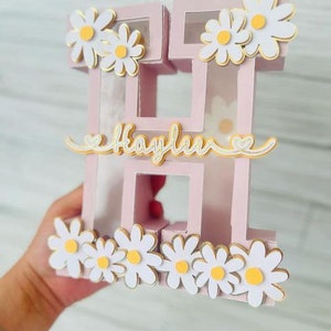 Daisy Flower Letter 3D Daisy Flower Birthday - Etsy