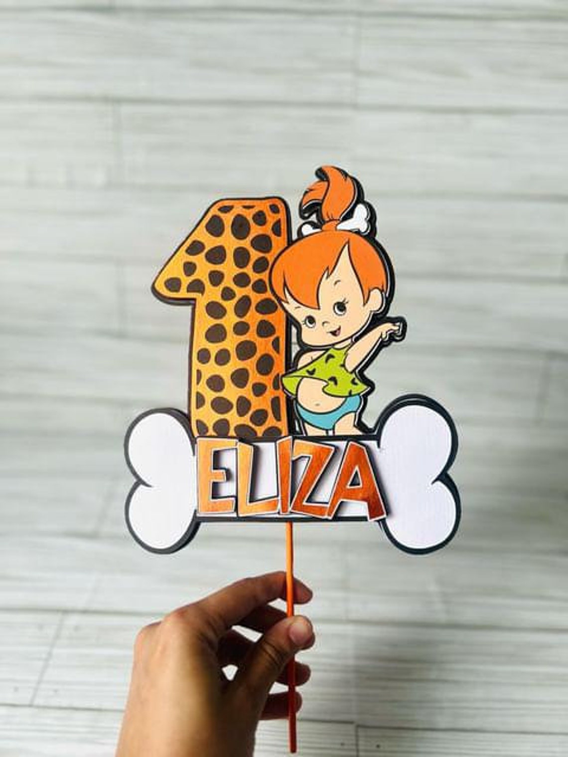 Pebbles Cake Topper-pebbles Party Pebbles Birthday - Etsy