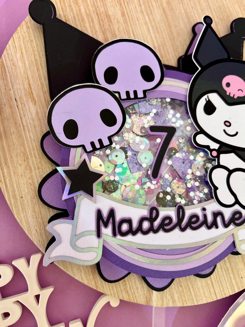 Kuromi Cake Topper Shaker- Kuromi Party- Kuromi Birthday - Etsy