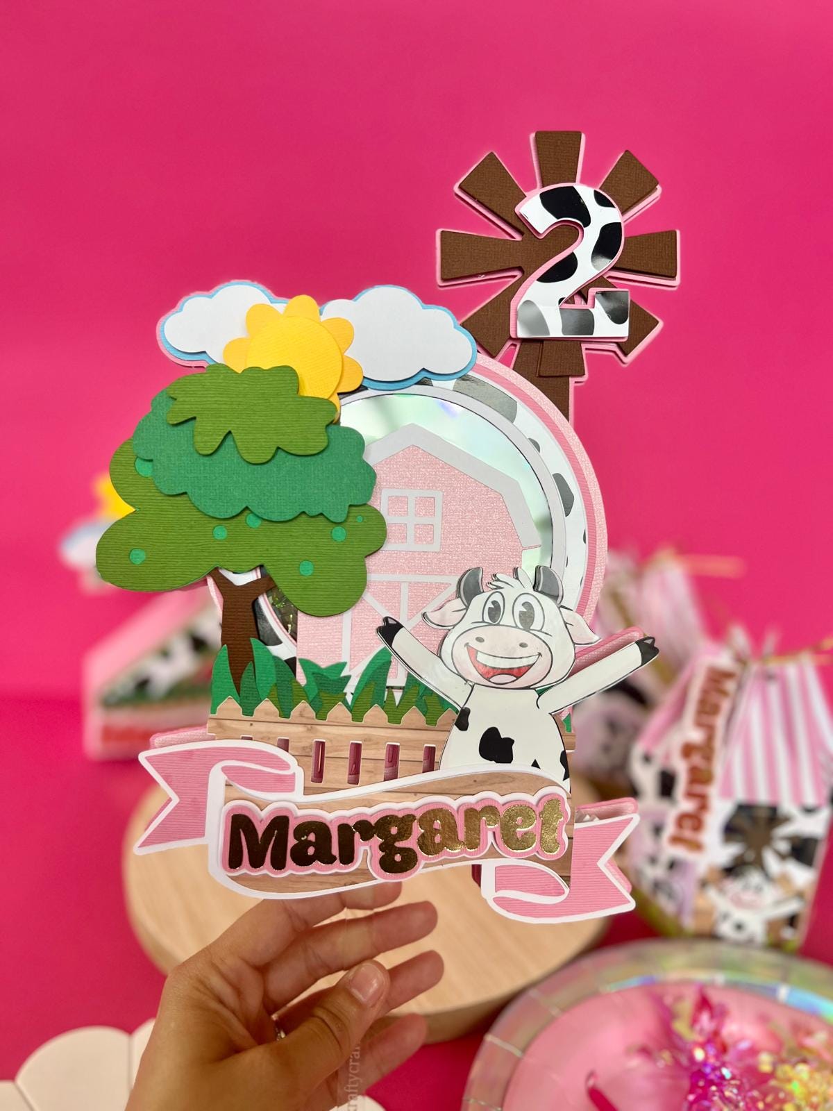 Vaca Lola Cake Topper Shaker- Vaca Lola Party- Vaca Lola Birthday - Etsy