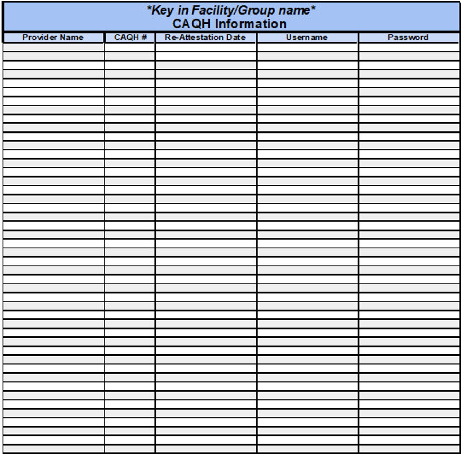 Credentialing/provider Enrollment Spreadsheet Package - Etsy