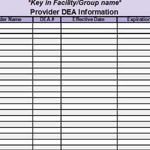 Credentialing/provider Enrollment Spreadsheet Package - Etsy