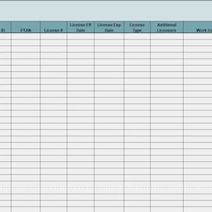 Provider Information Spreadsheet Template - Etsy