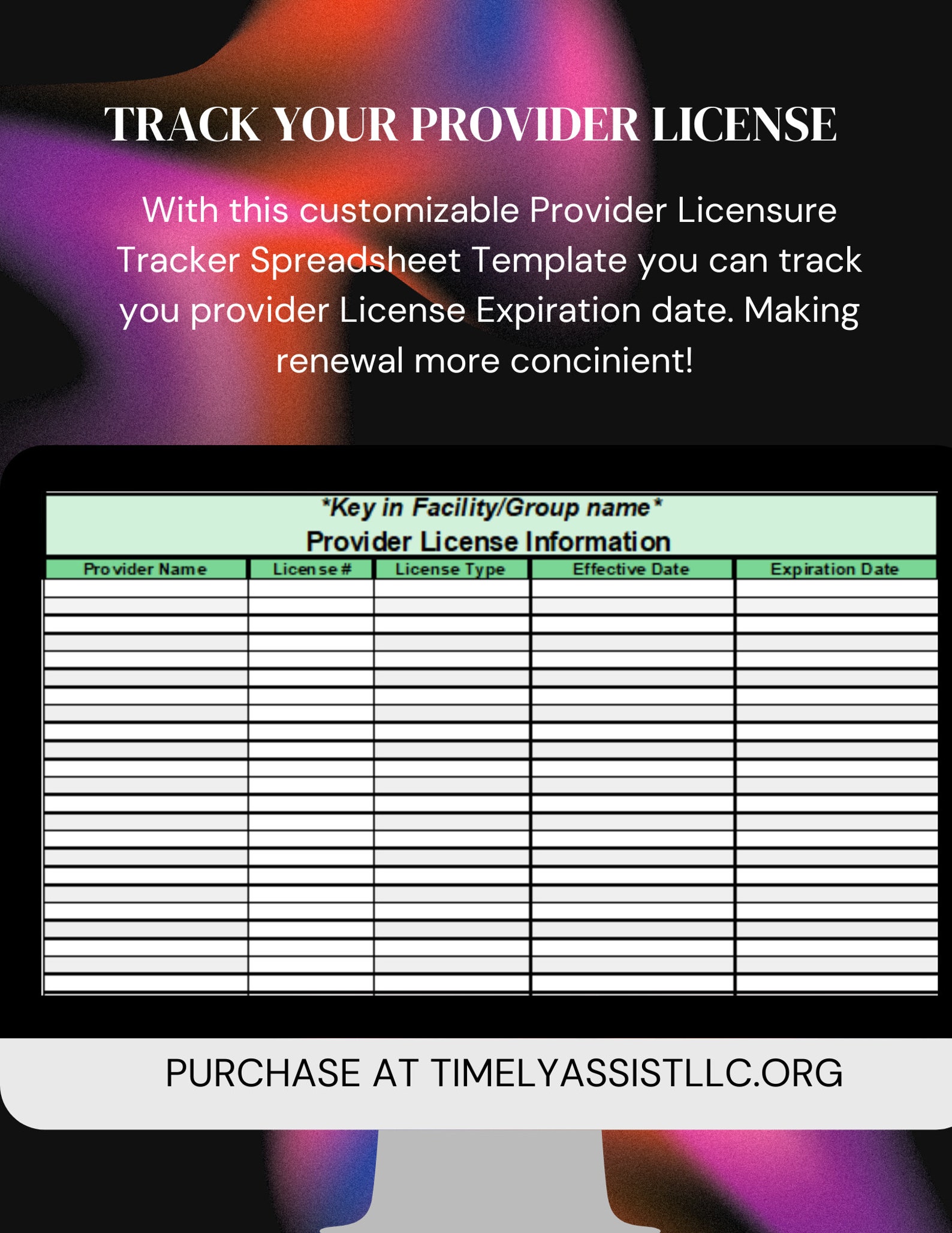 Credentialing/provider Enrollment Spreadsheet Package - Etsy