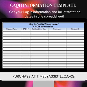 Credentialing/provider Enrollment Spreadsheet Package - Etsy