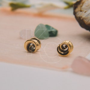 Swirl Ear Gauges Gauge & Plug Earrings Spiral Ear Gauges Saddle Plugs ...