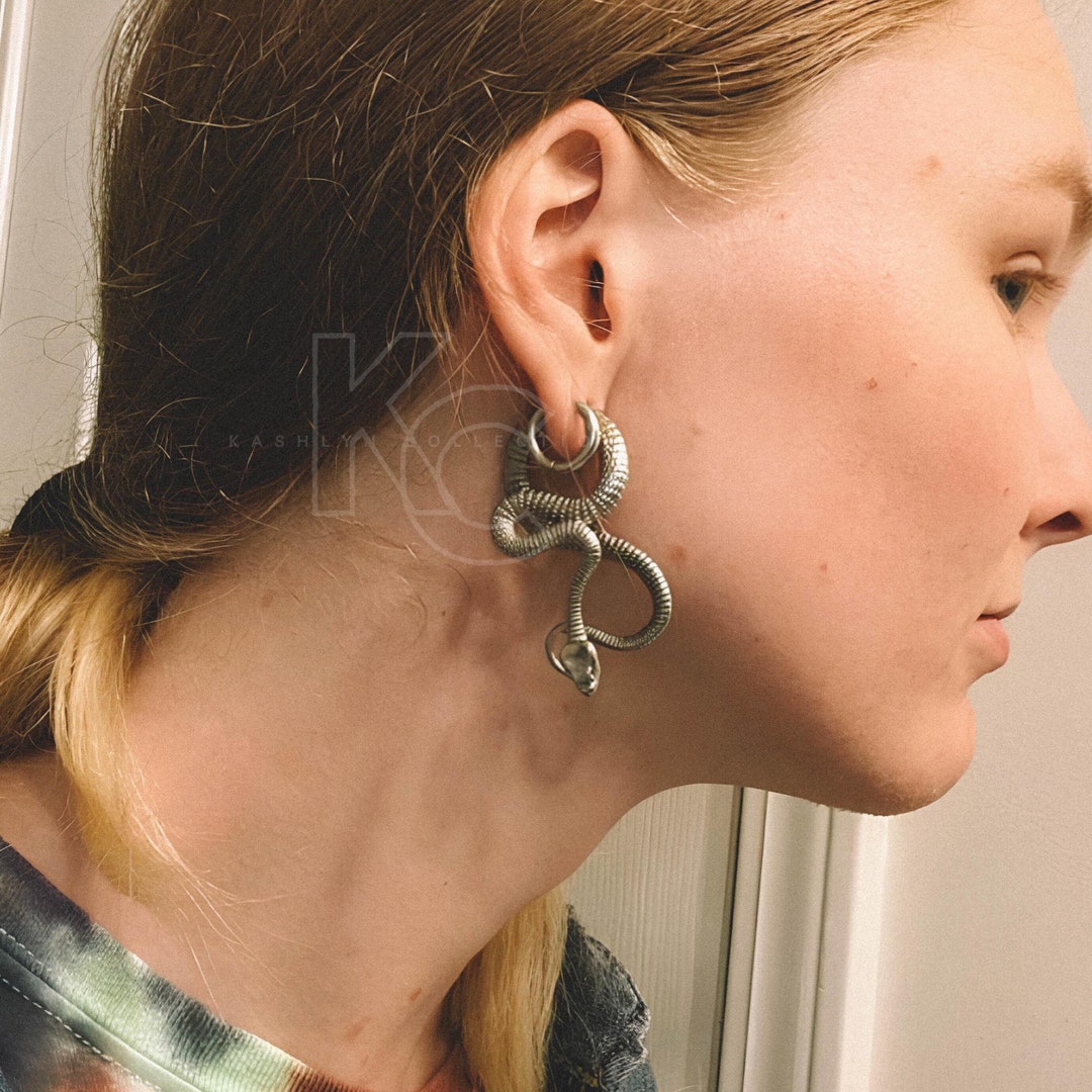Snake Dangle Ear Weights, Stainless Steel Gauges (2g/6mm) - Etsy