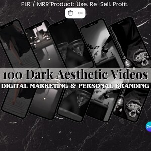 100 Dark Aesthetic Faceless Video Reels - PLR/MRR - Etsy