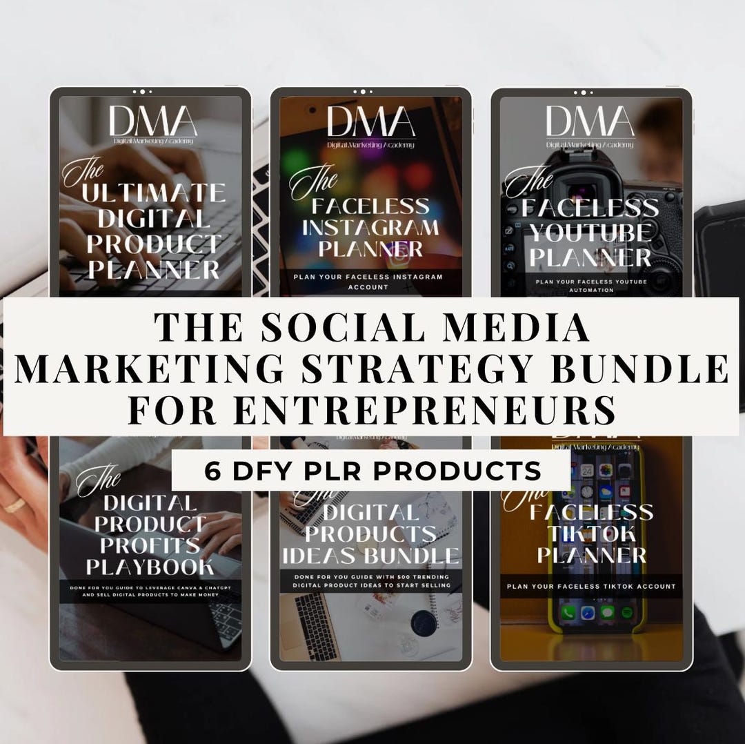 Marketing Strategy Bundle for Entrepreneurs 6 DFY PLR Products to ...