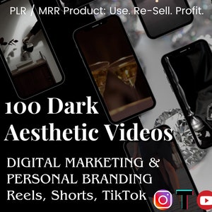 100 Dark Aesthetic Faceless Video Reels - PLR/MRR - Etsy