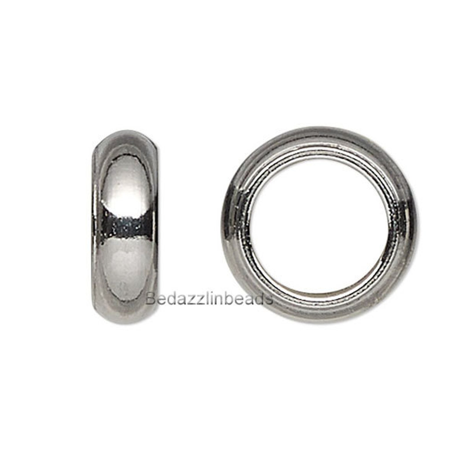 20 Surgical 304 Stainless Steel 6mm X 2mm Dark Silver Flat Spacer Disc ...