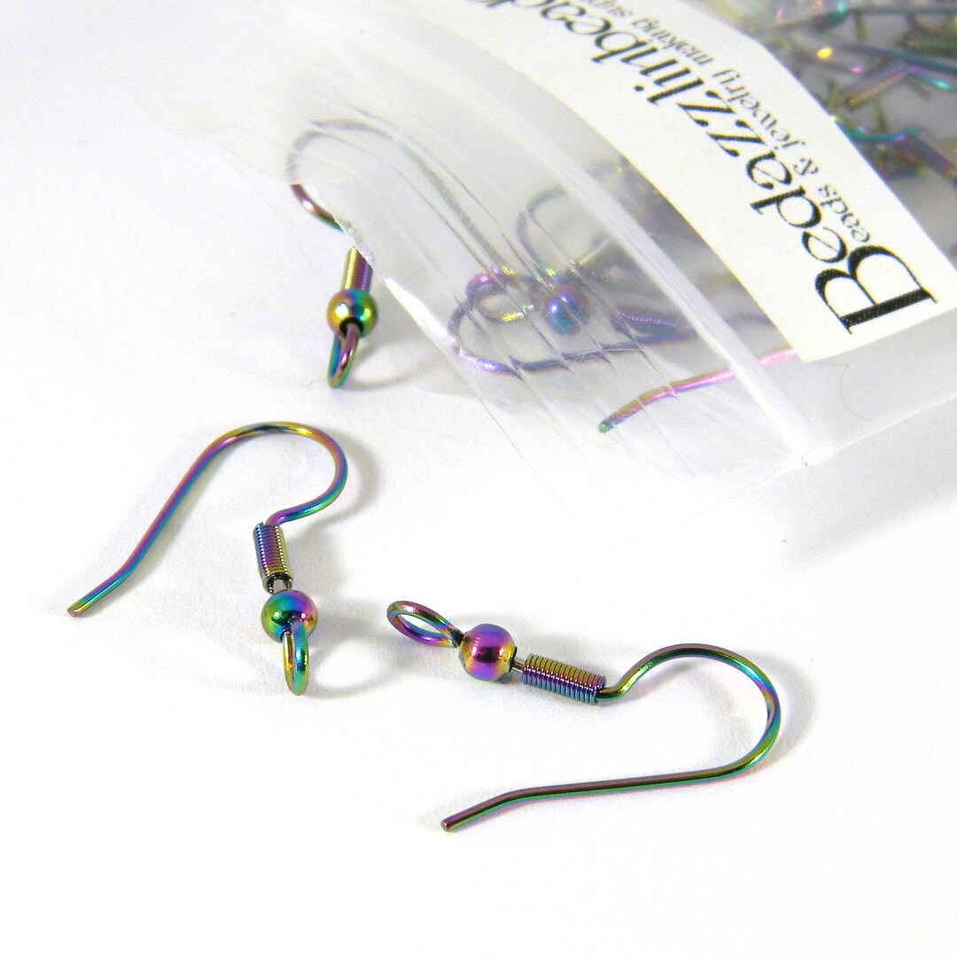 10 Rainbow Ion Plated 304 Grade Surgical Stainless Steel Ball & Coil ...