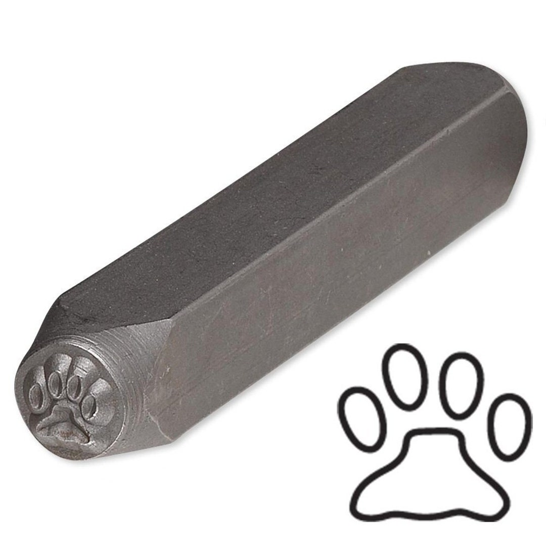 Dog Paw Print Steel Design Stamp Punch Tool to Embellish Metal, Plastic ...