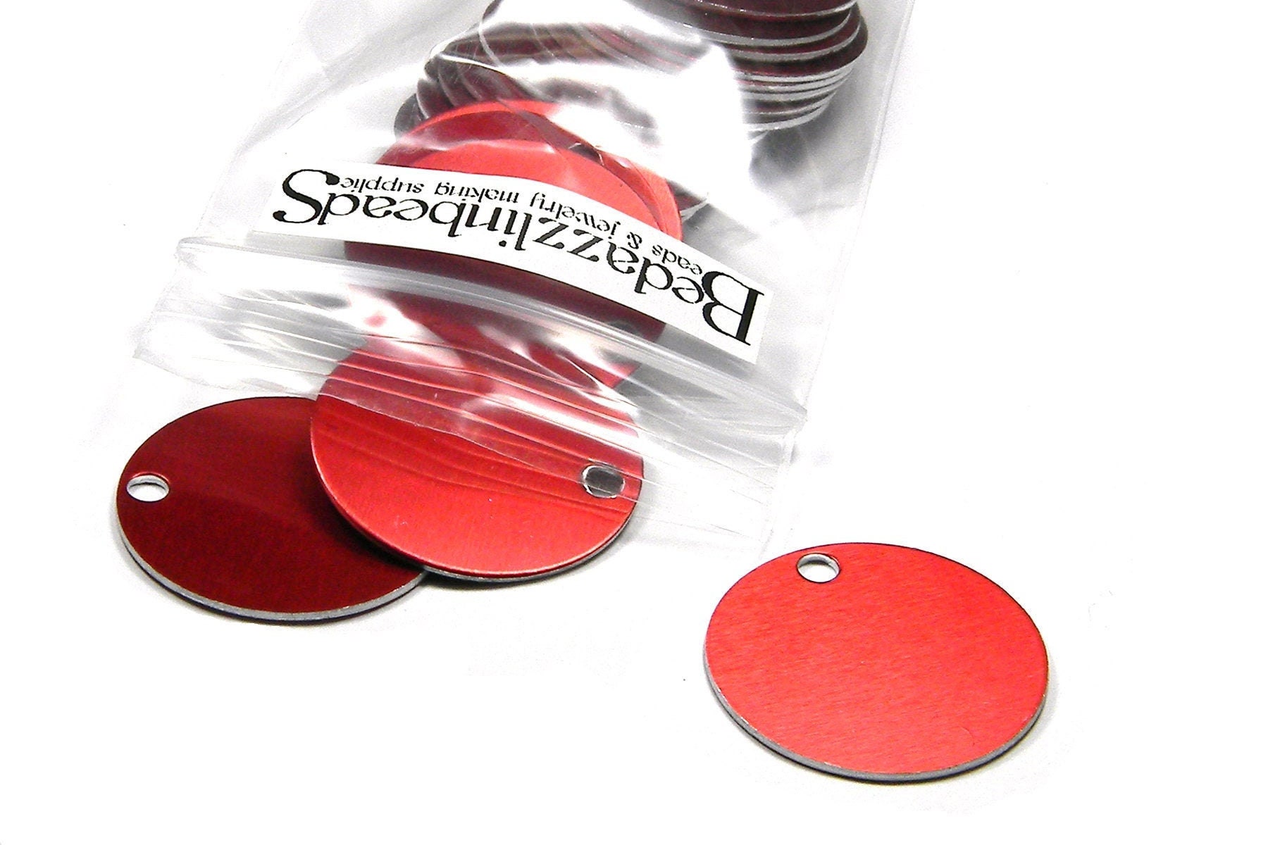 10 Red Anodized Aluminum 1 Inch Flat Round Stamping Blank Coin - Etsy