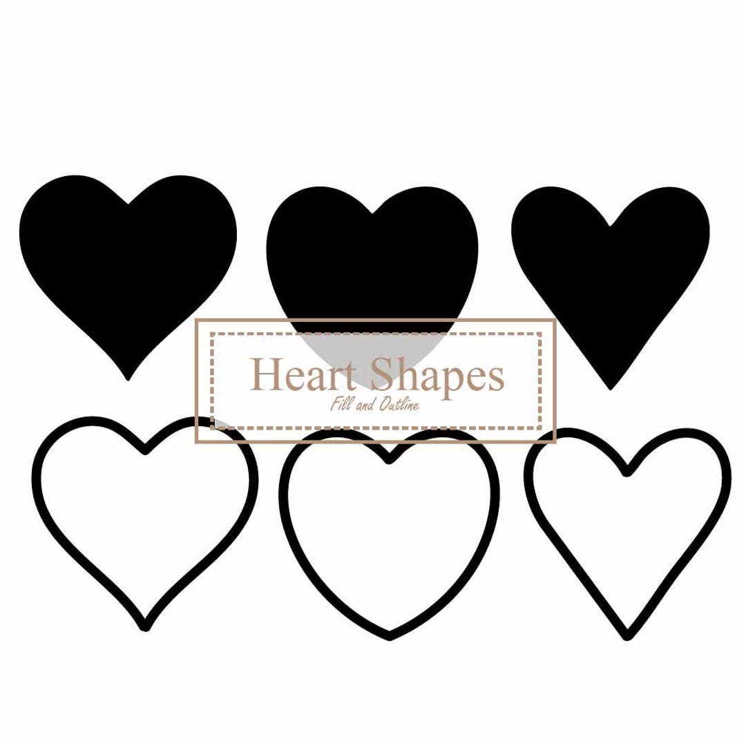 Heart Shapes SVG Bundle: Heart (PNG, Jpeg, SVG Cut Files) - Etsy