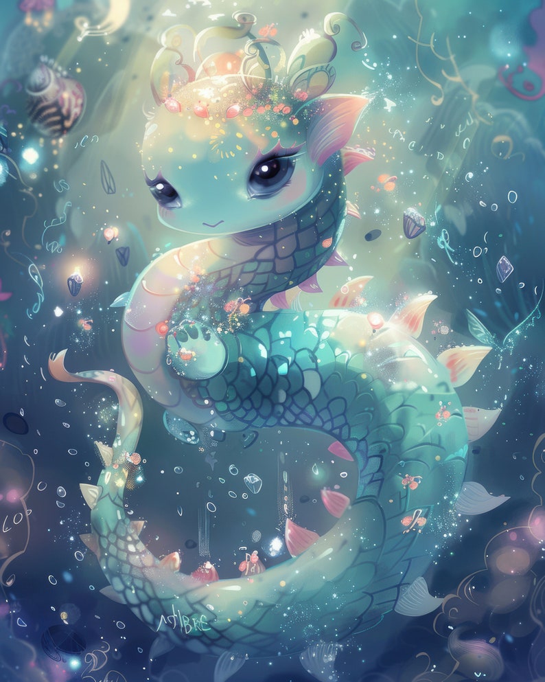 Super Kawaii Jörmungandr Midgard Serpent Characters - Etsy