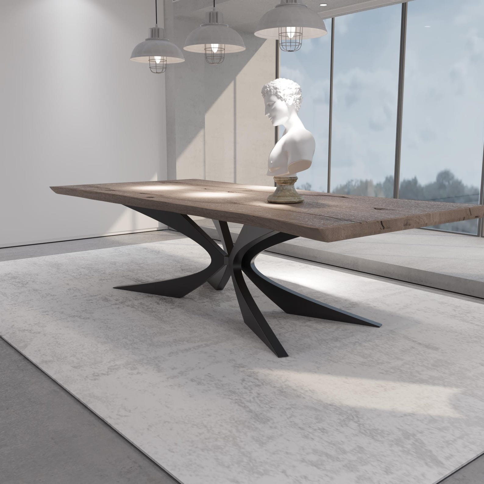 Spider Metal Large Table Base, Metal Pedestal Base for Modern Furniture ...