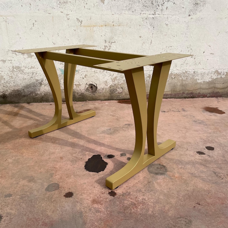 Handmade Gold Metal Table Base: Heavy Duty Pedestal, Modern Industrial ...