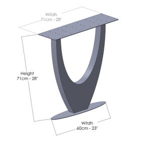 Sleek Metal Legs for Table - Contemporary Steel Leg Design - Etsy