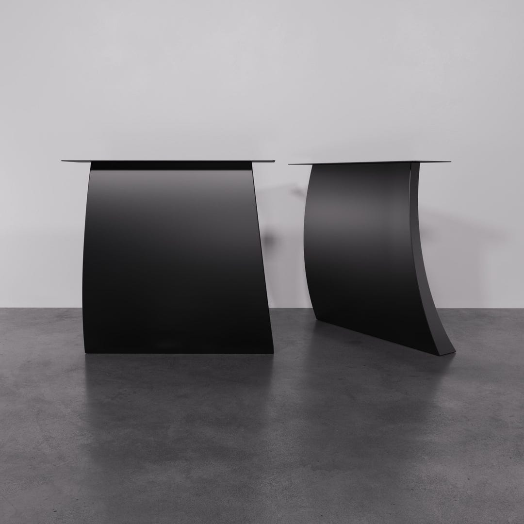 Handmade Curved Metal Table Legs: Designer Dining Furniture - Etsy