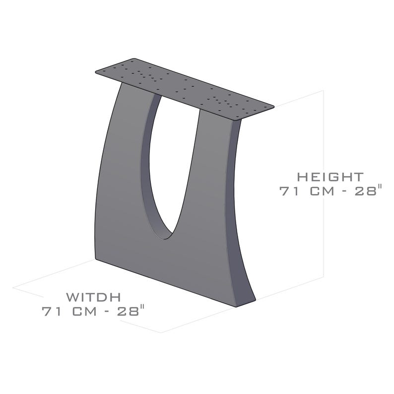Handcrafted Metal Table Legs Designer Edition, Curved Design Table Legs ...