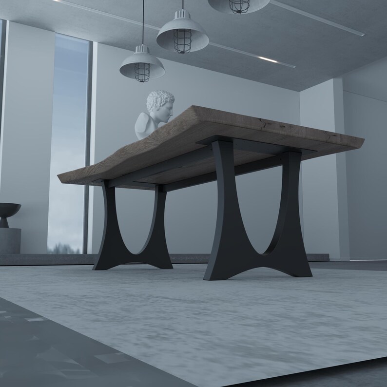 Modern Metal Table Base, Sturdy Support for Custom Tables, Contemporary ...