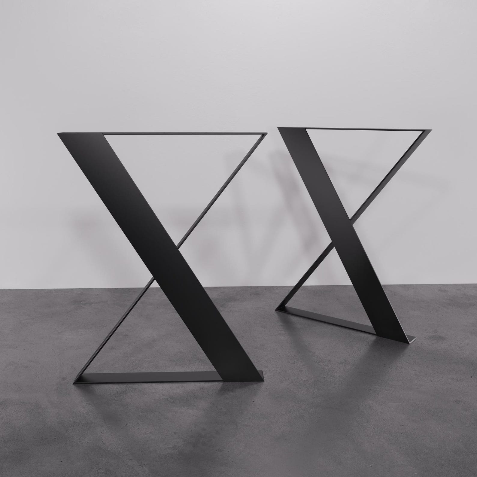 Metal Dining Table Legs, Desk Legs, X Shape Table Legs, Handmade Steel ...