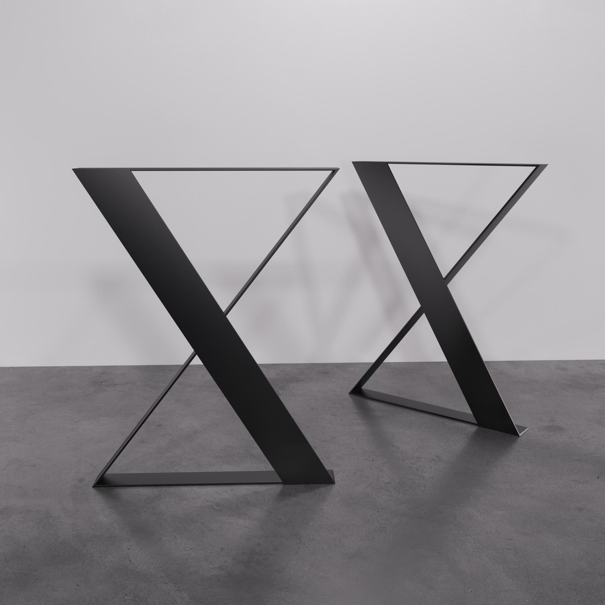 Metal Dining Table Legs, Desk Legs, X Shape Table Legs, Handmade Steel ...