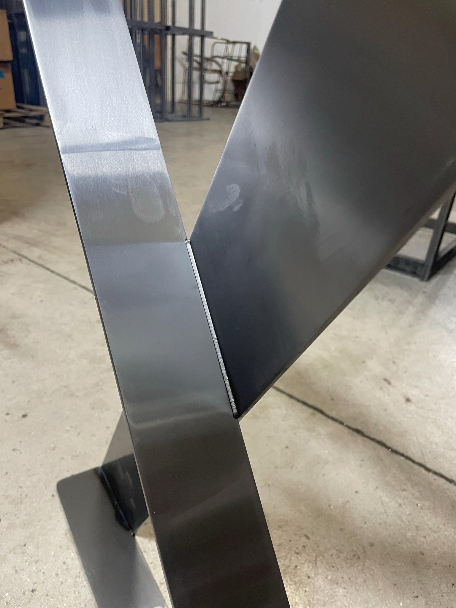 Metal Dining Table Legs, Desk Legs, X Shape Table Legs, Handmade Steel ...