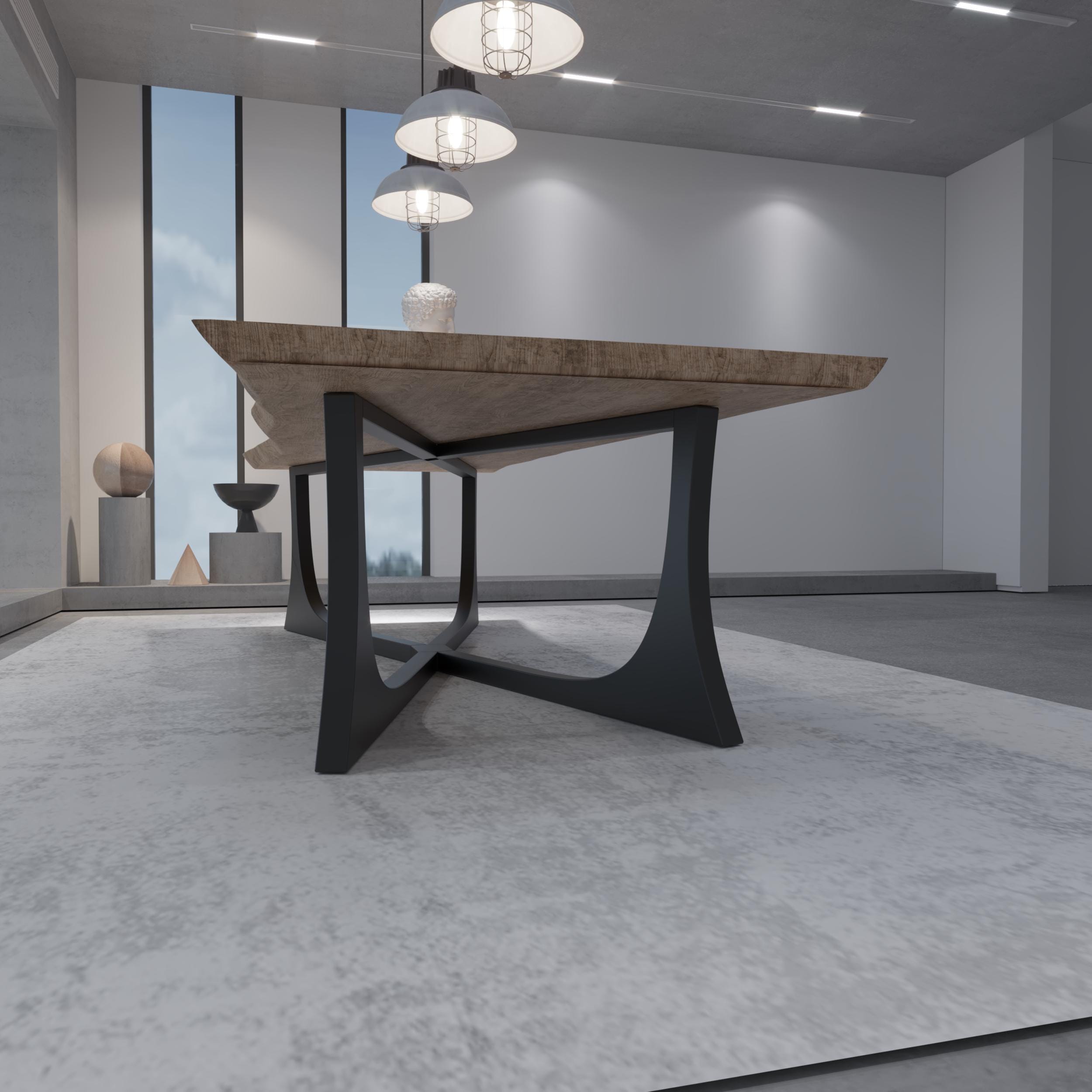 Handmade Metal Table Base for Long and Heavy Table, Pedestal, Dining ...