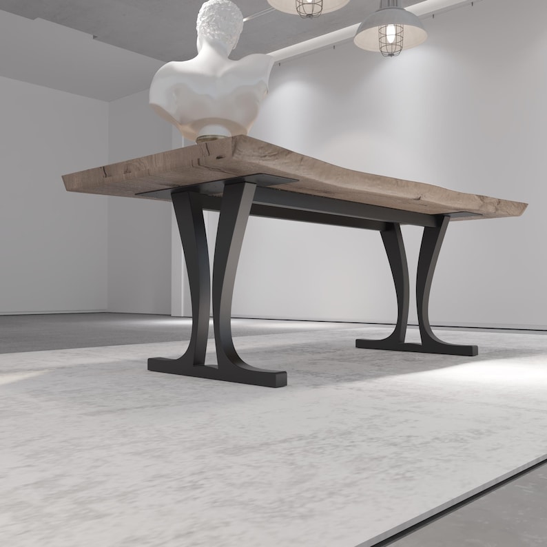 Handmade Gold Metal Table Base: Heavy Duty Pedestal, Modern Industrial ...