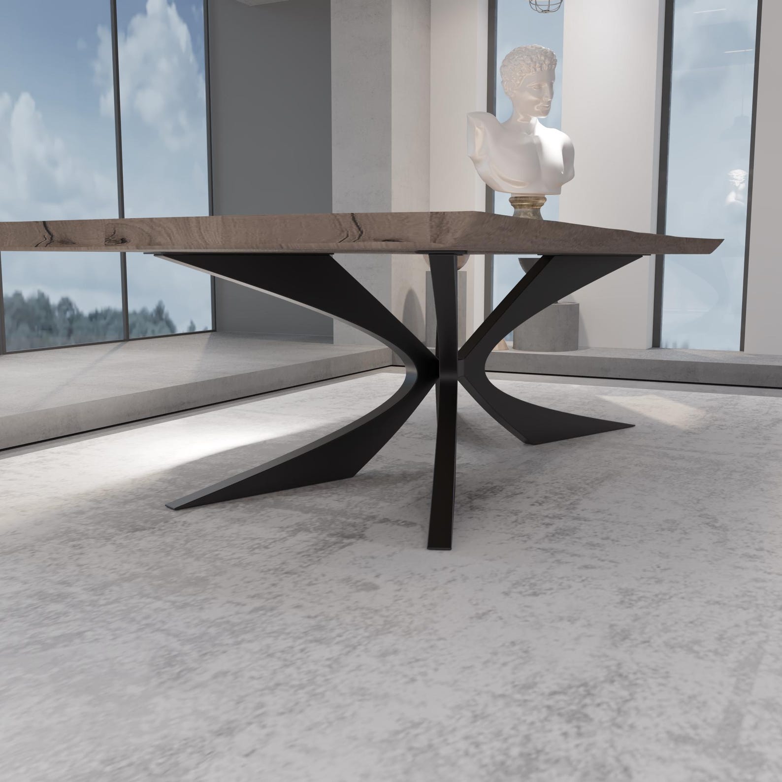 Spider Metal Large Table Base, Metal Pedestal Base for Modern Furniture ...