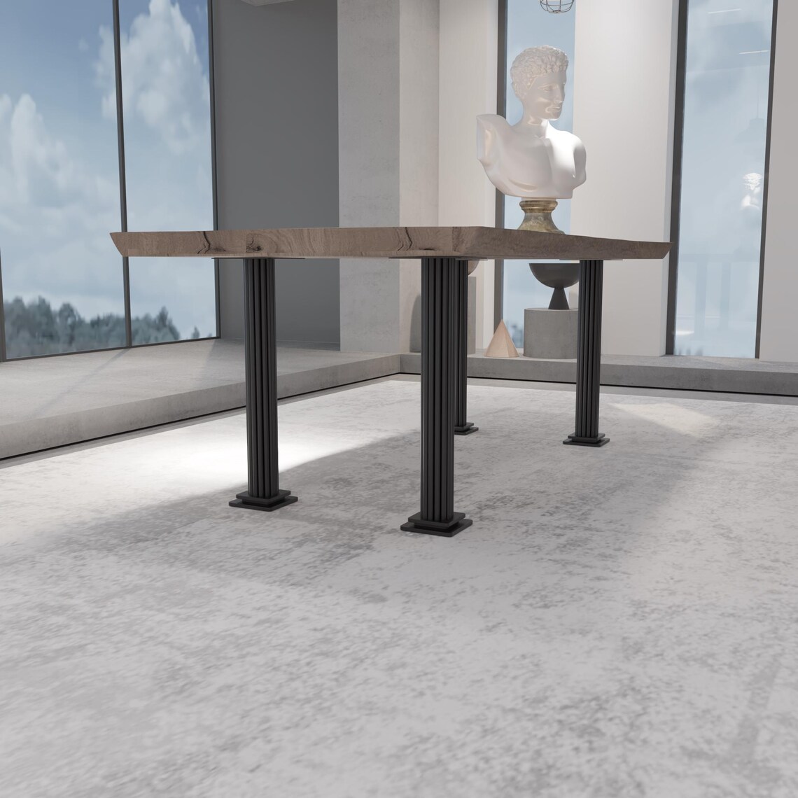 Roman Column Style Metal Table Legs: Sleek Steel Design (set of 4) - Etsy
