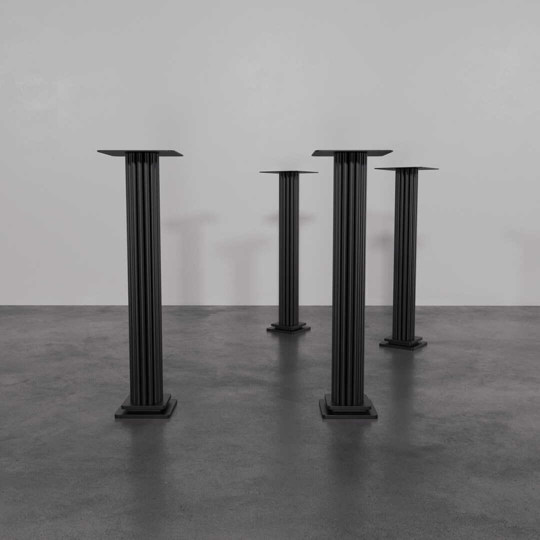 Roman Column Style Metal Table Legs: Sleek Steel Design (set of 4) - Etsy