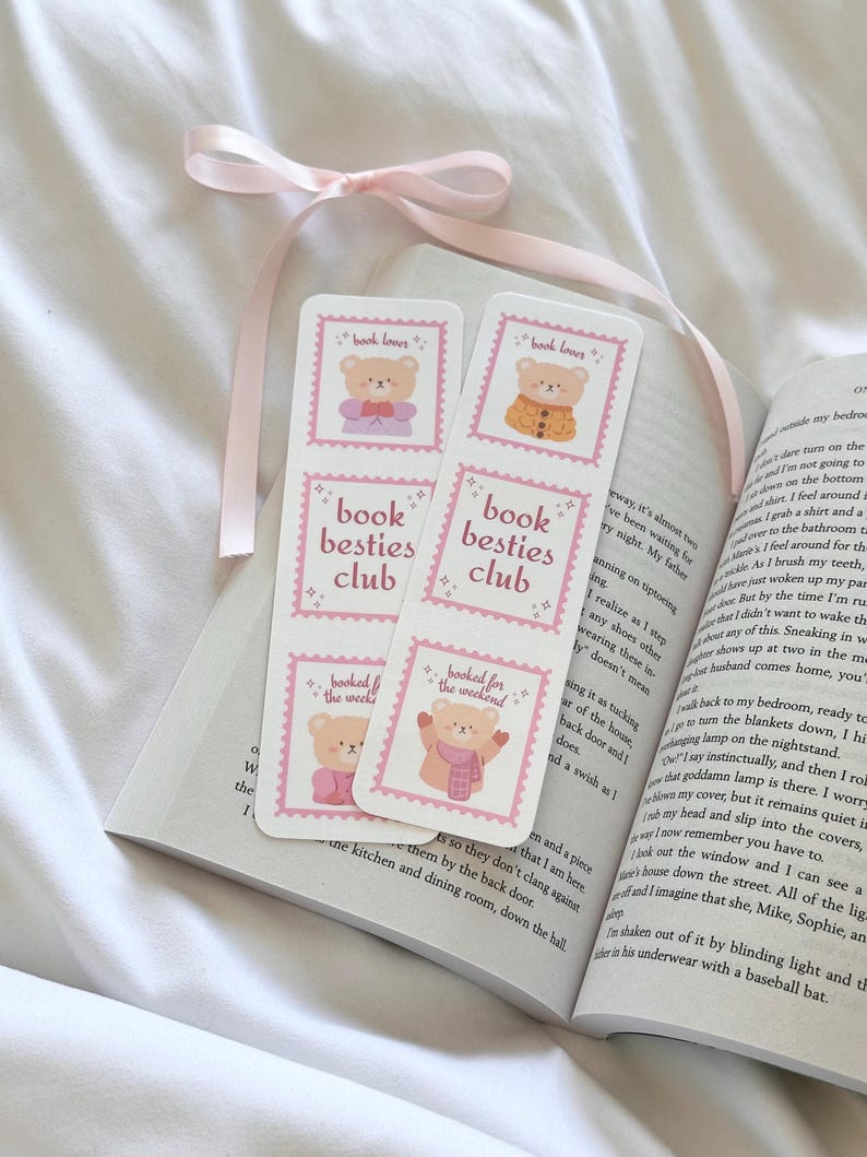 Book Besties Club / Set of 2 Bookmarks / Book Besties / Cute Bookmark ...
